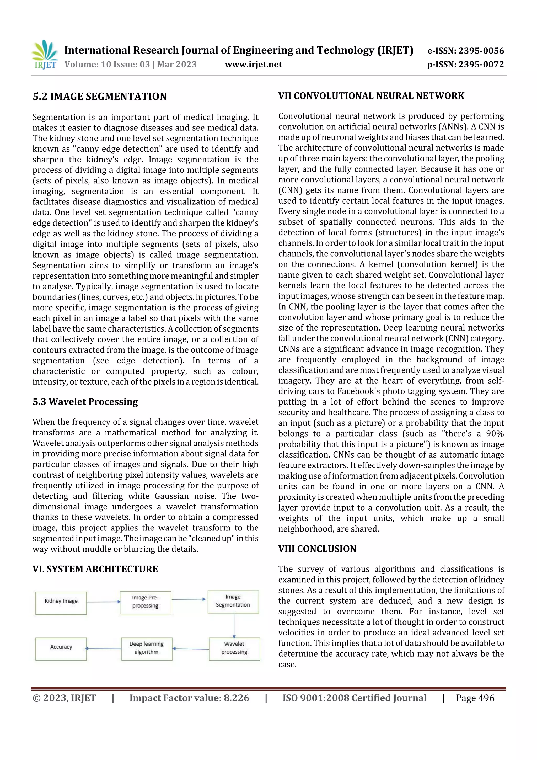 DETECTION OF KIDNEY STONE USING DEEP LEARNING TECHNIQUES | PDF