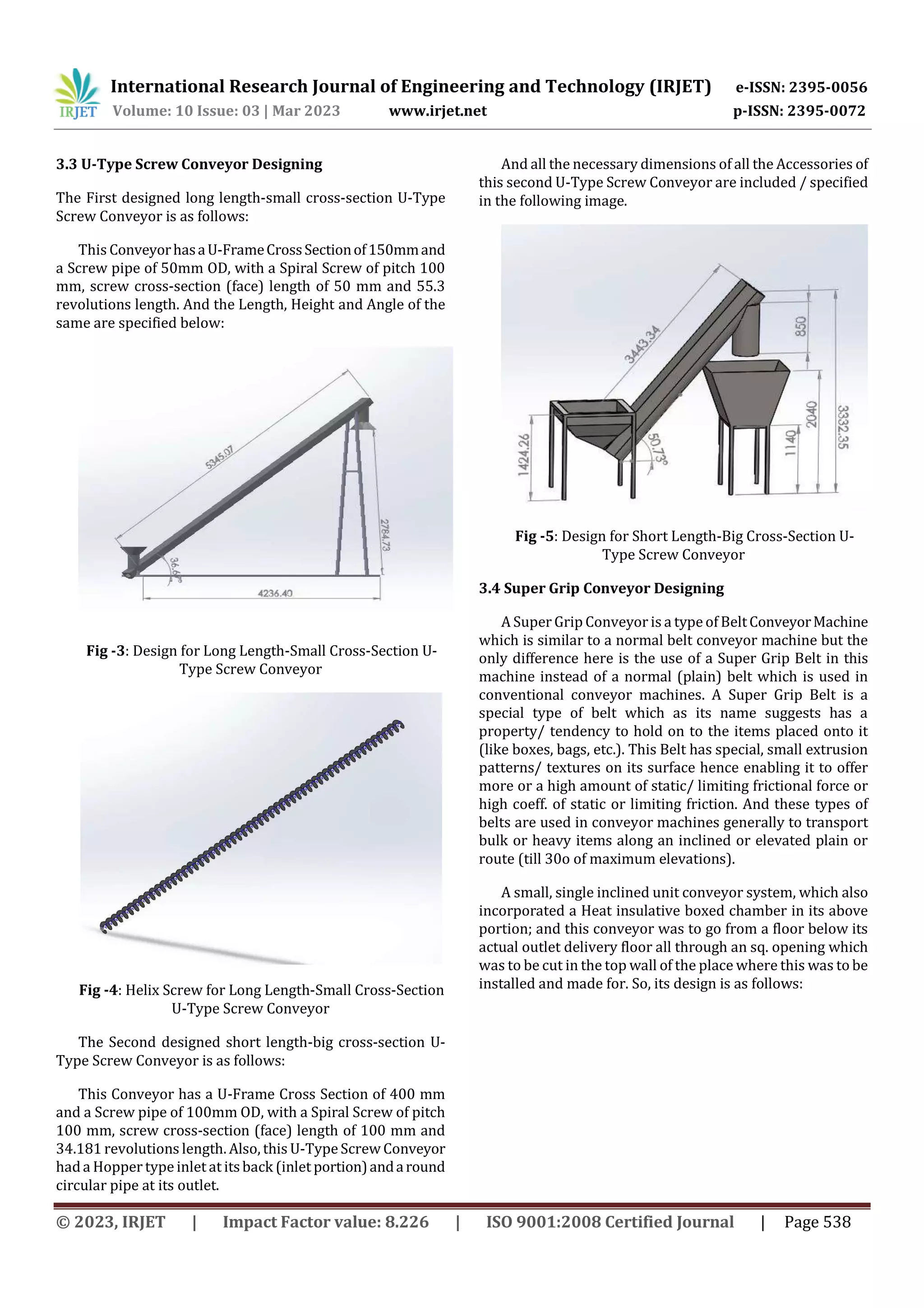 Optimal Design Parameters for an Inclined Conveyor | PDF Optimal Design Parameters for an Inclined Conveyor | PDF
