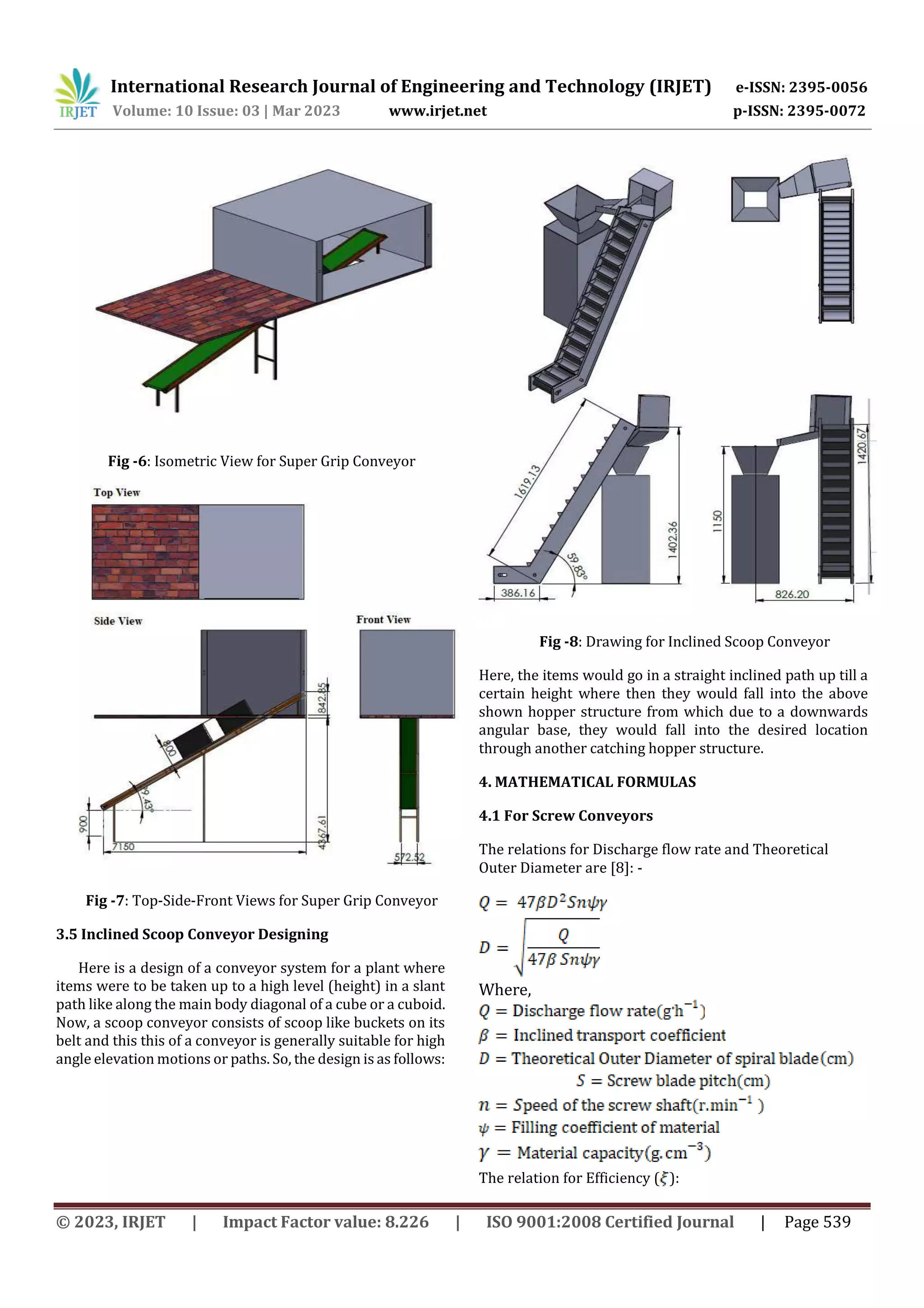 Optimal Design Parameters for an Inclined Conveyor | PDF Optimal Design Parameters for an Inclined Conveyor | PDF