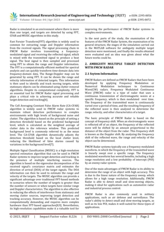 Simulation of Multiple Target Detection with Frequency Modulated Continuous Wave Radar | PDF