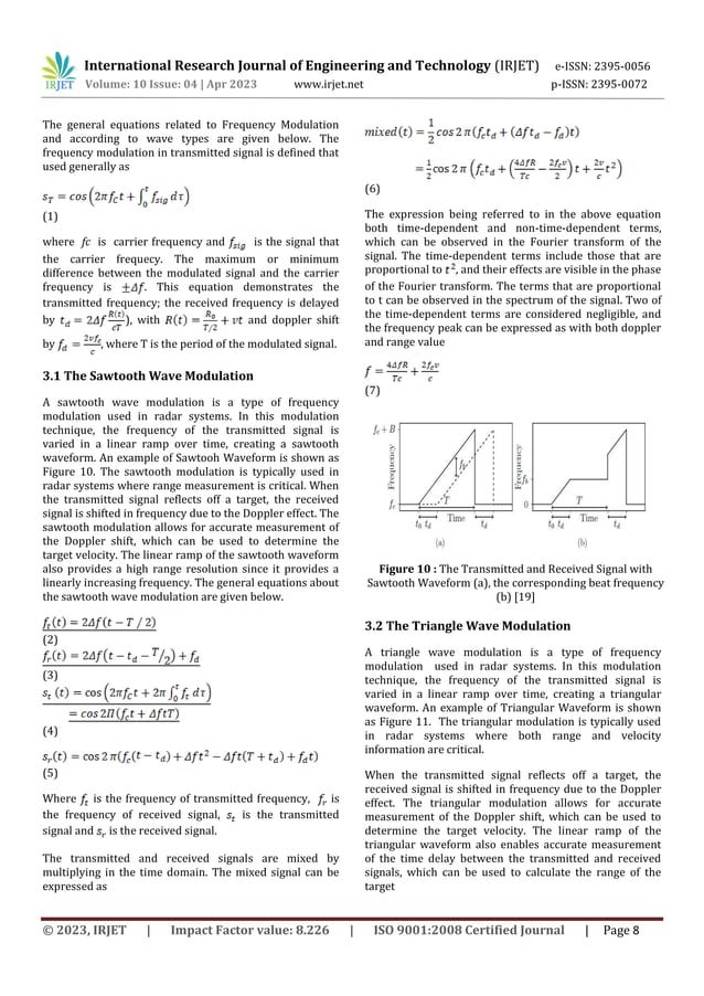 Simulation of Multiple Target Detection with Frequency Modulated Continuous Wave Radar | PDF