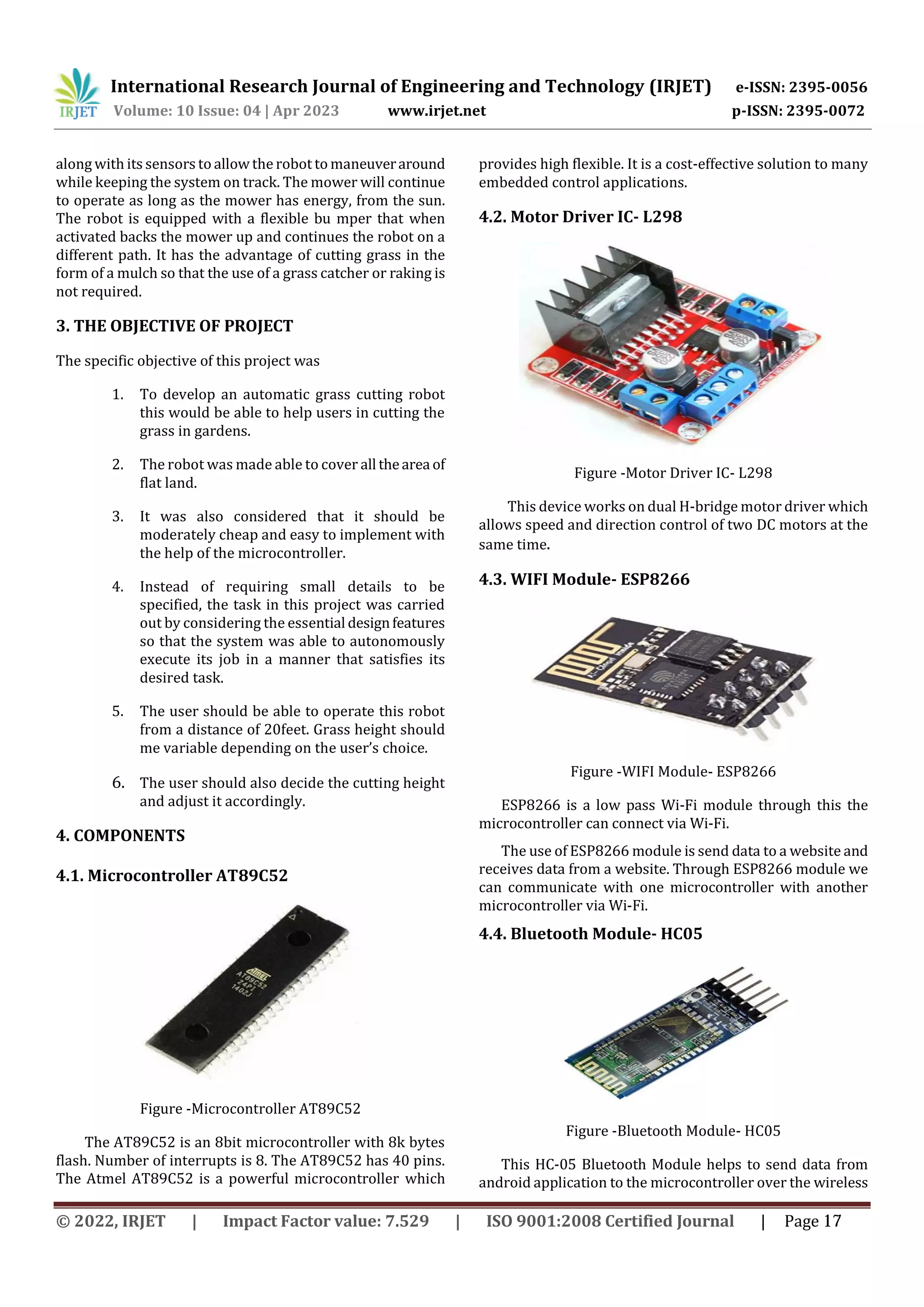 IOT based solar powered Grass cutting machine with Bluetooth remote ...