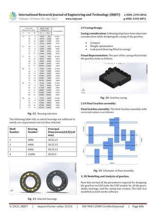 Design and Analysis of an 8-Speed Gear box. | PDF