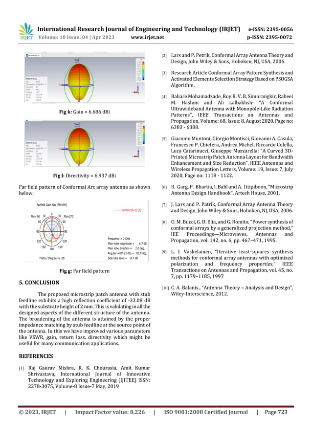Design and Analysis of Cylindrical Arc Array Antenna | PDF
