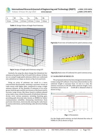 Design and Analysis of Cylindrical Arc Array Antenna | PDF