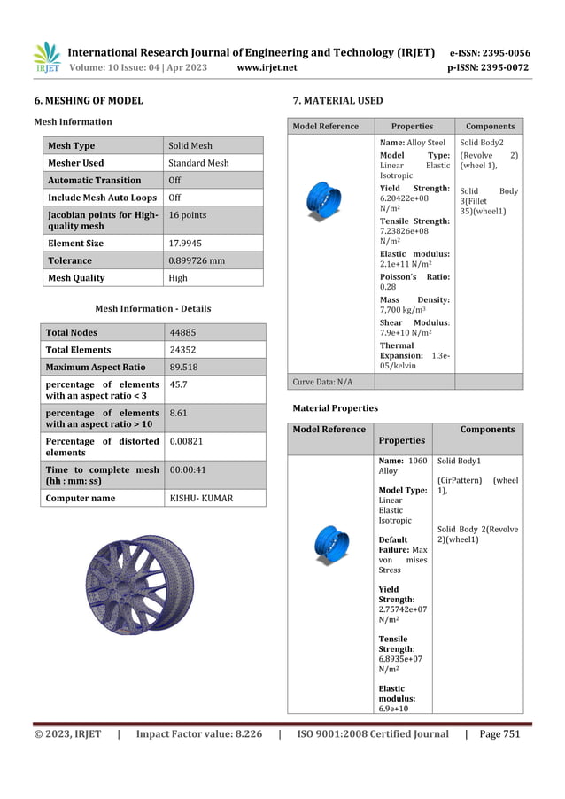 FEA ANALYSIS OF CAR RIM | PDF
