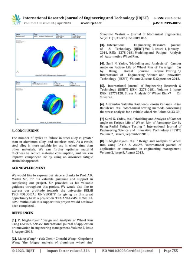 FEA ANALYSIS OF CAR RIM | PDF