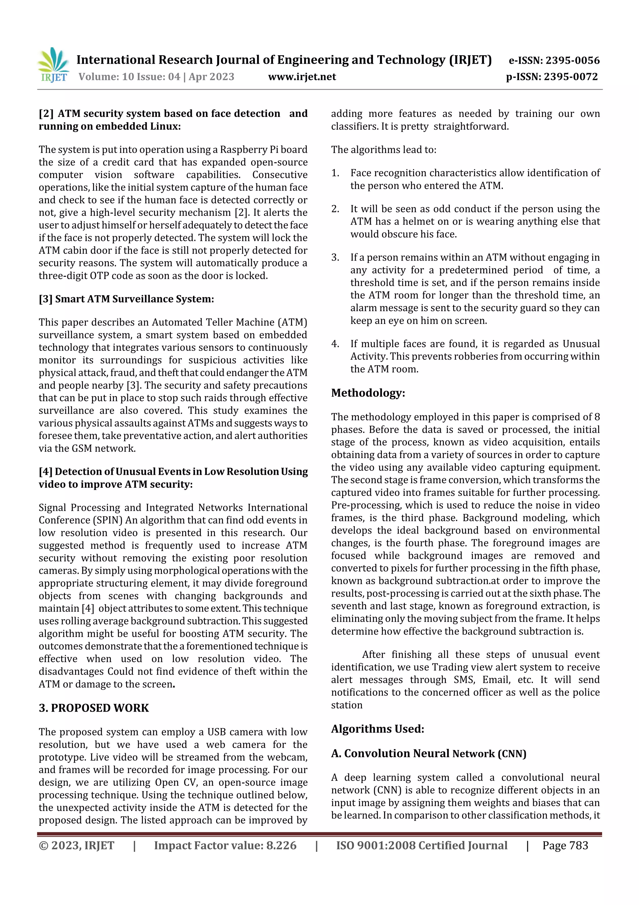 ATM Security System Based on the Video Surveillance Using Neural ...