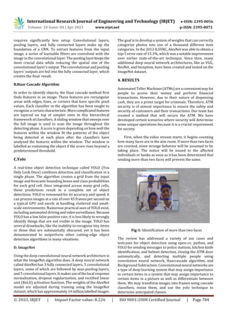ATM Security System Based on the Video Surveillance Using Neural Networks | PDF