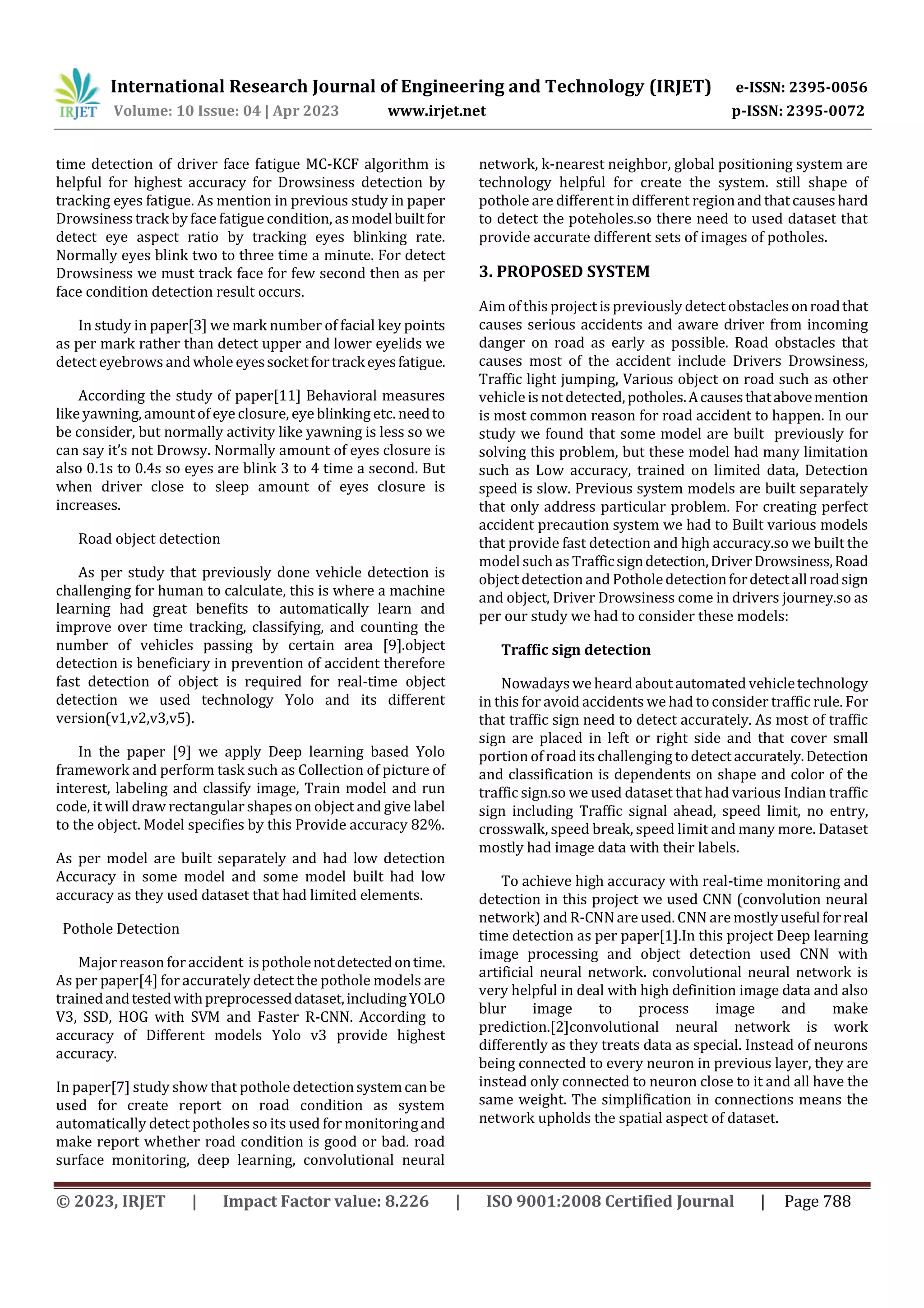 Accident Precaution System For Vehicle In Motion Using Machine Learning | PDF