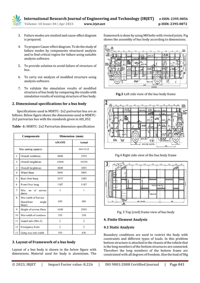Strength Improvement of Bus Body Structure with Design Modification | PDF