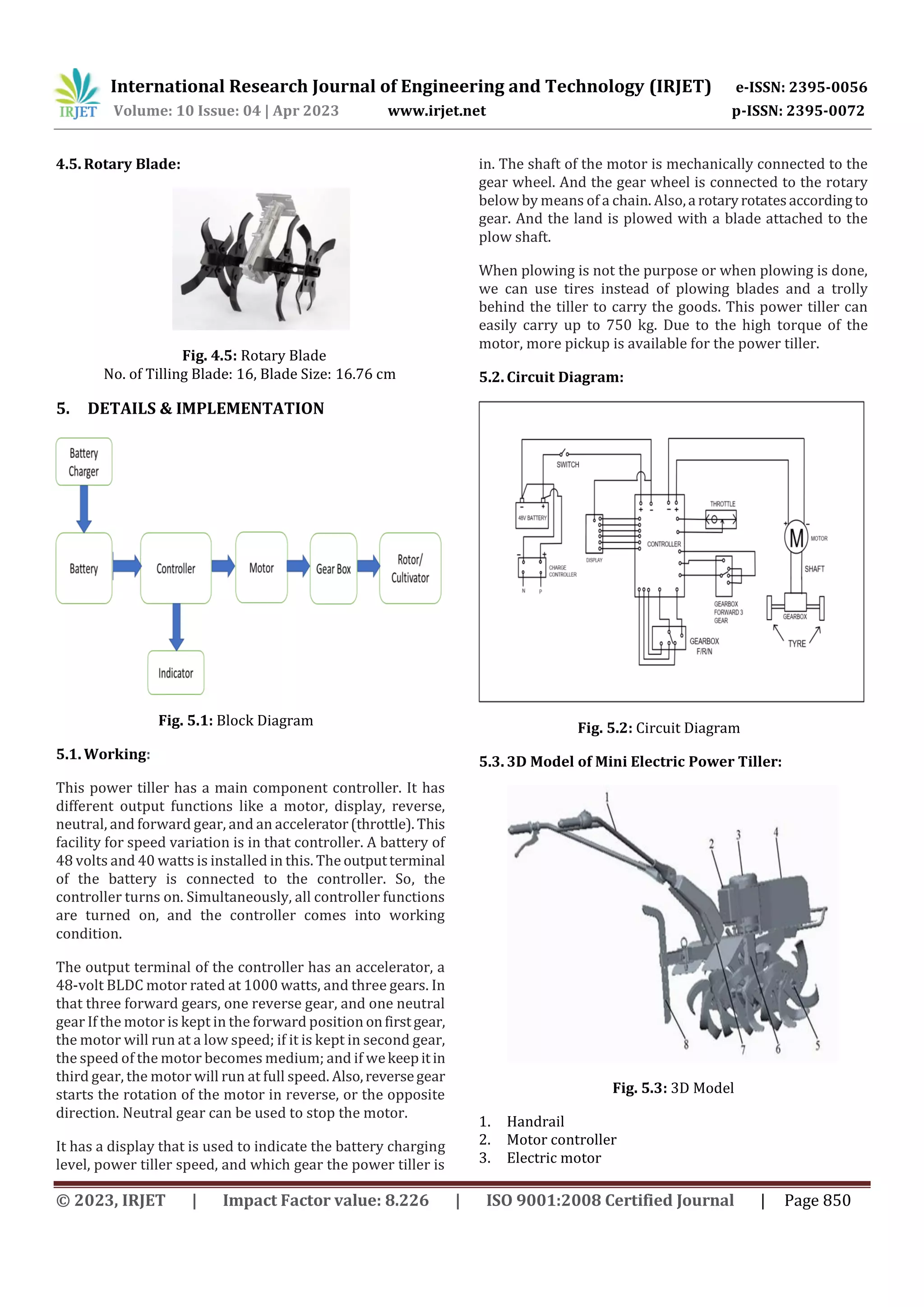 Mini Electric Power Tiller | PDF