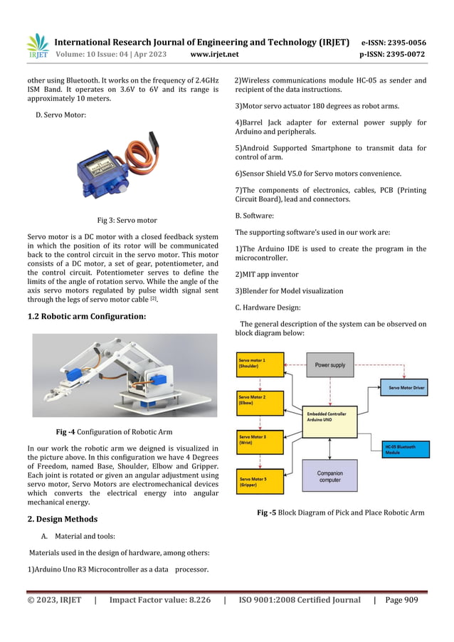 Pick and Place Robotic Arm utilizing Microcontroller and Wireless ...
