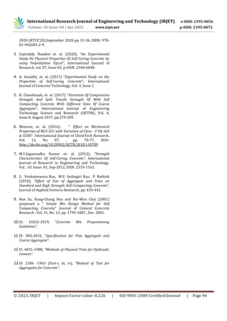 Effect of PEG 400 Self Curing Compound On Compressive Strength of M25 SCC Mix | PDF