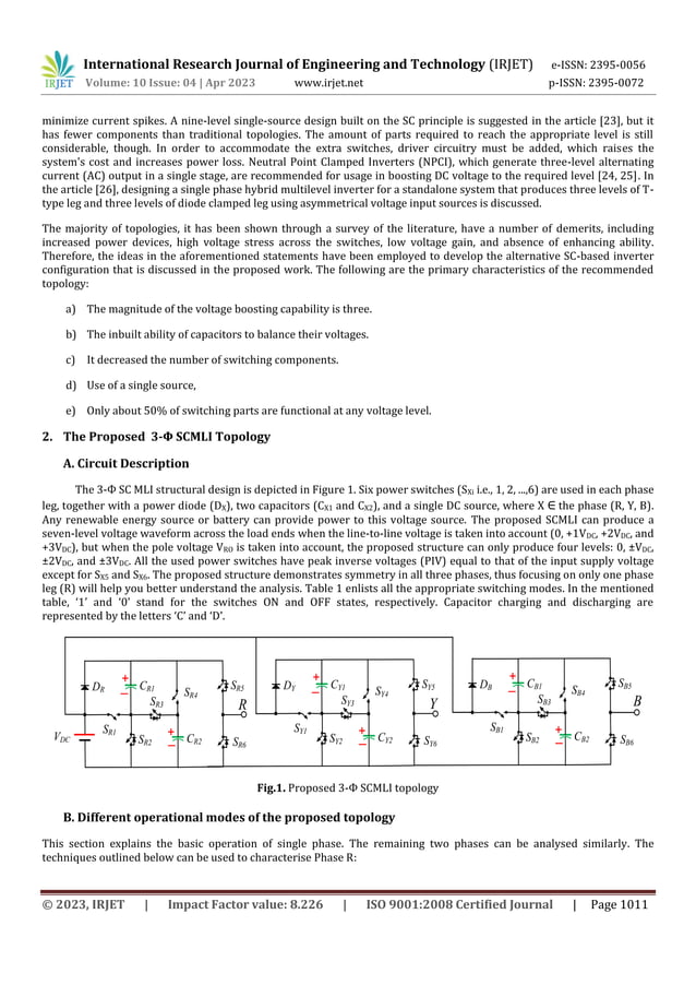 Three Phase Seven-level Triple Voltage Booster Switched-Capacitors based Multilevel Inverter ...