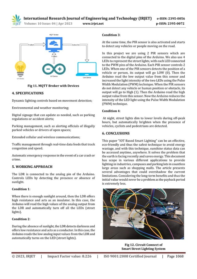 SMART STREET LIGHTING Using IOT | PDF | Home & Garden
