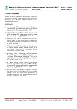 SMART STREET LIGHTING Using IOT | PDF | Home & Garden