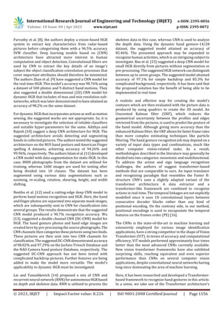 Indian Sign Language Recognition using Vision Transformer based Convolutional Neural Network | PDF