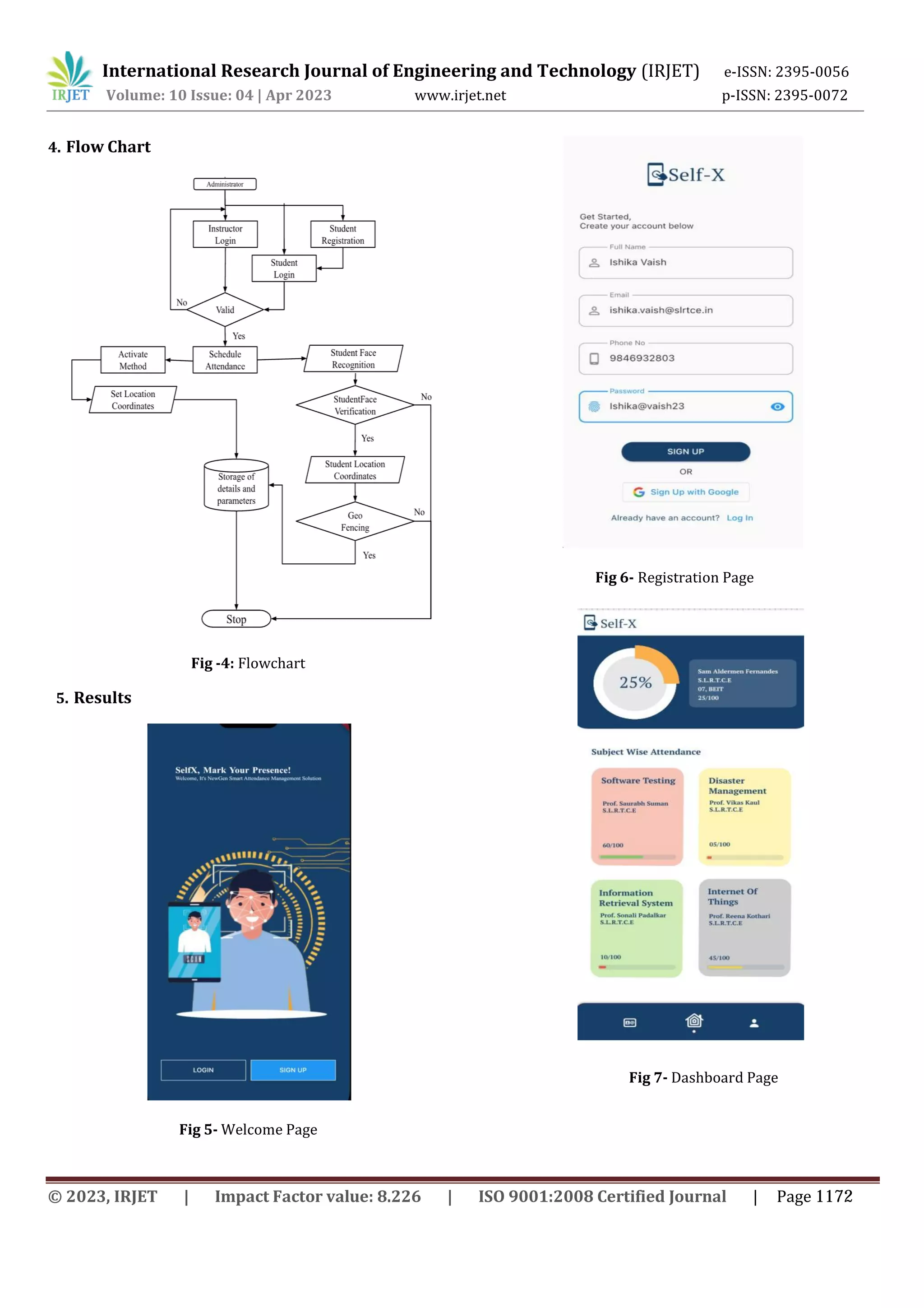Self-X: Geo Fencing and Face Recognition based Smart Attendance Management Application | PDF