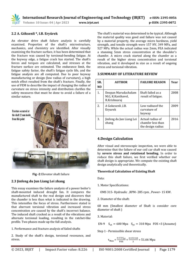 Review of shaft failure in Coil Car Assembly | PDF