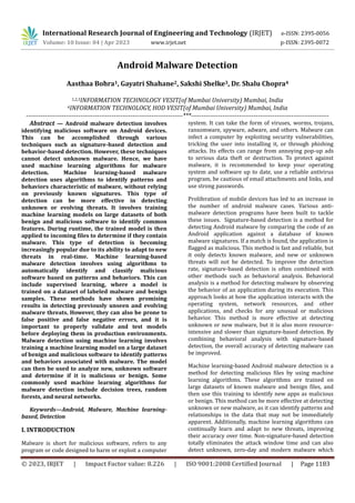 Android Malware Detection | PDF