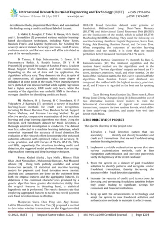 CREDIT CARD FRAUD DETECTION AND AUTHENTICATION SYSTEM USING MACHINE LEARNING | PDF