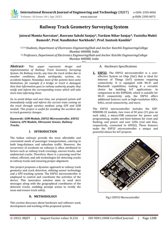 Railway Track Geometry Surveying System | PDF
