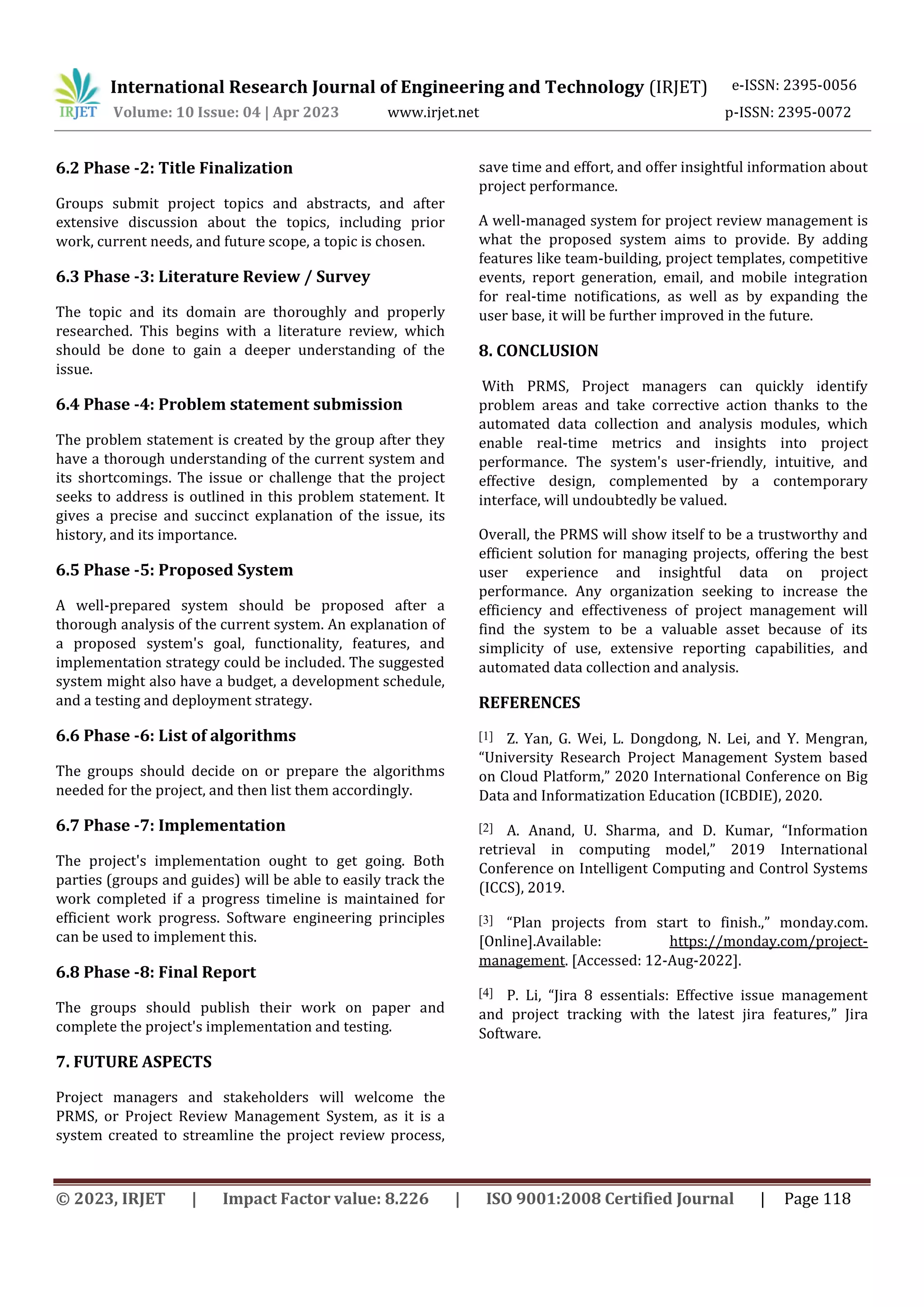 Project Review Management System | PDF