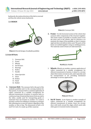 DESIGN AND FABRICATION OF WALKABLE PUSHBIKE | PDF