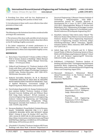 STUDY OF PUSHOVER ANALYSIS OF G+10 RCC BUILDING WITH SHEAR WALL | PDF