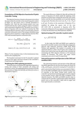 MODIFIED GWO UPDATING PARAMETER FOR TUNING OF PITCH CONTROL OF FIXED SPEED WIND TURBINE | PDF ...