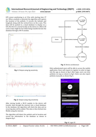Pothole Detection using IoT, Android and iOS | PDF