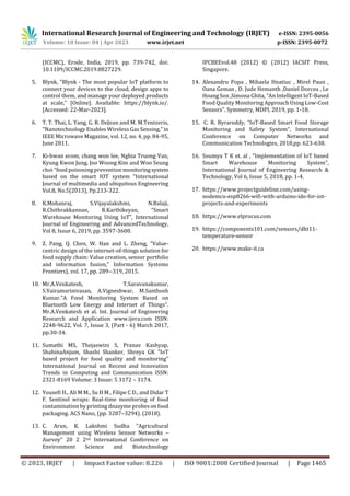 IoT-Based Food Tracking and Management System Employing NodeMCU and the Blynk App | PDF