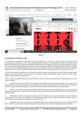 Automated Media Player using Hand Gesture | PDF