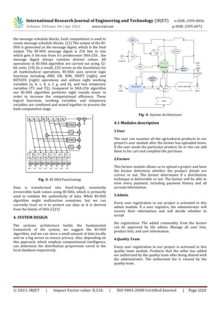 Uzhavar Thozhan E-Retailing of Agricultural Products Online Using RI-SHA Algorithm | PDF