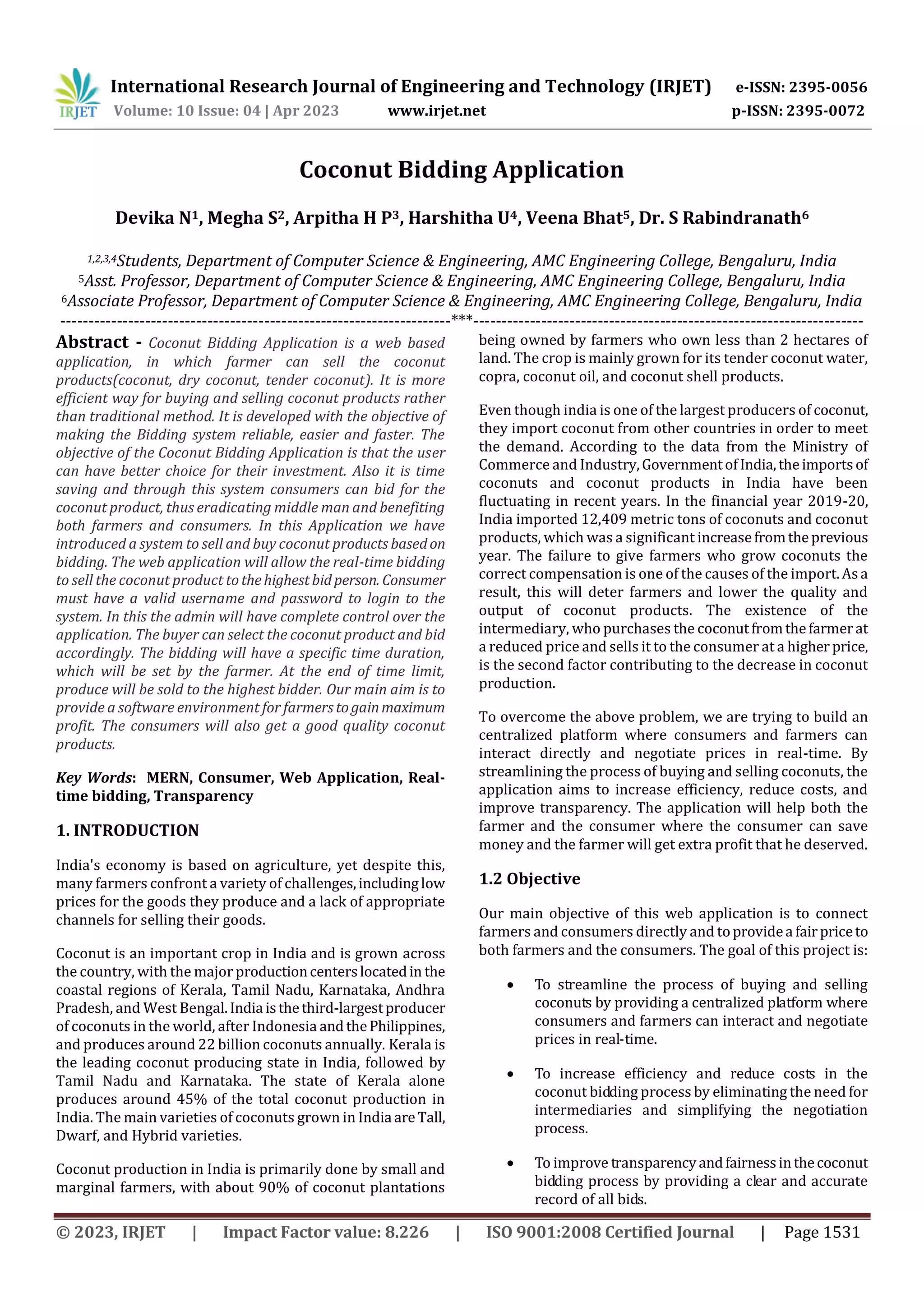 Coconut Bidding Application | PDF