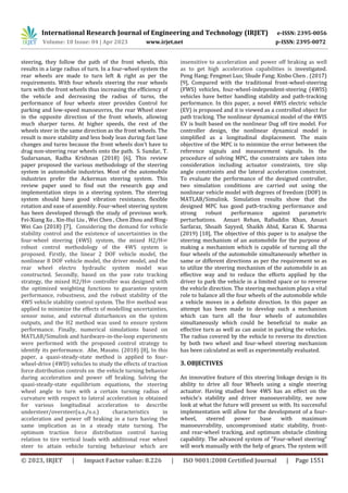 Four Wheel Steering Mechanism | PDF