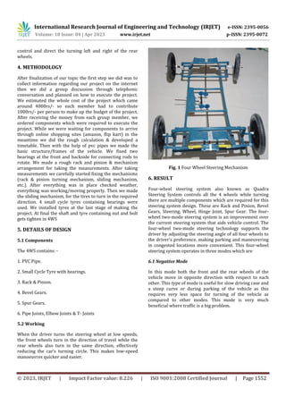 Four Wheel Steering Mechanism | PDF