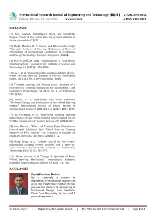 Four Wheel Steering Mechanism | PDF