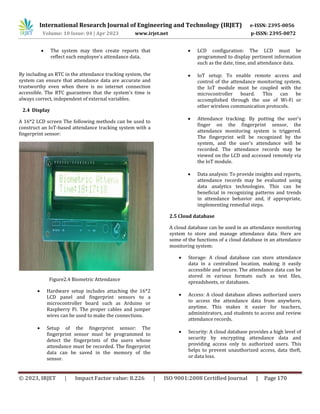 SYSTEM FOR ATTENDANCE TRACKING BASED ON THE INTERNET OF THINGS THAT ...