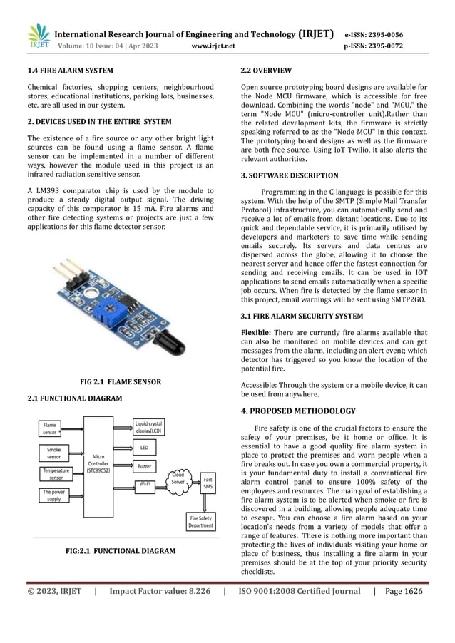 FIRE ALARM SYSTEM BASED ON MCU FOR INDUSTRY APPLICATION | PDF