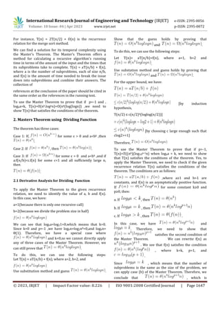 Master’s theorem Derivative Analysis | PDF