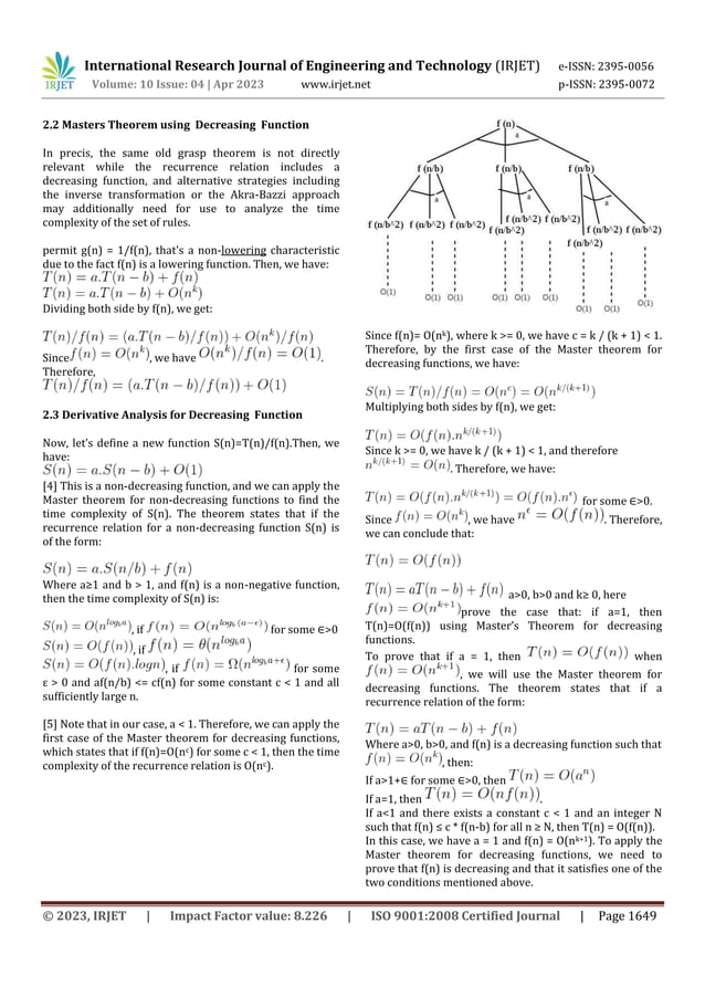 Master’s theorem Derivative Analysis | PDF