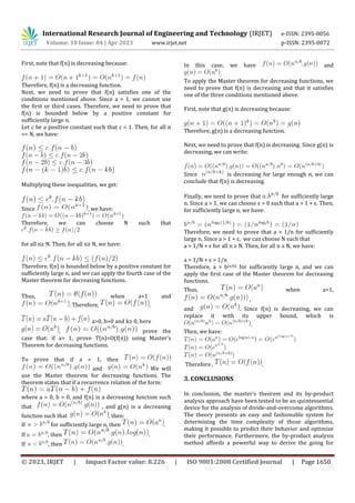 Master’s theorem Derivative Analysis | PDF