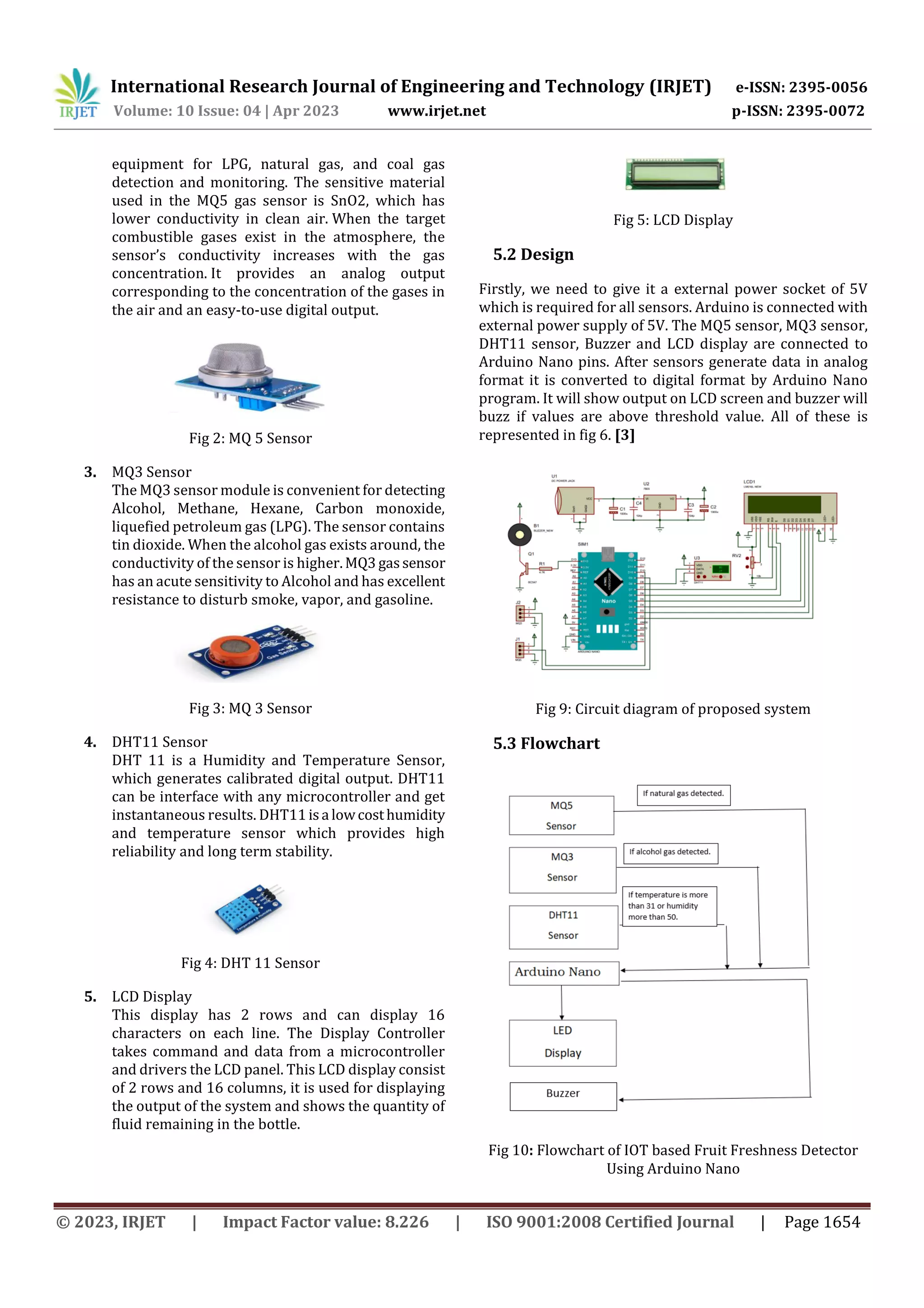 IOT Based Monitoring of Fruit Freshness Using Arduino Nano | PDF