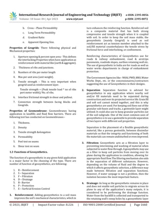 “Study of Geosynthetics and use of Non – Woven Green Geocomposite ...