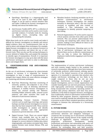 Anti-Forensic Techniques and Its Impact on Digital Forensic | PDF