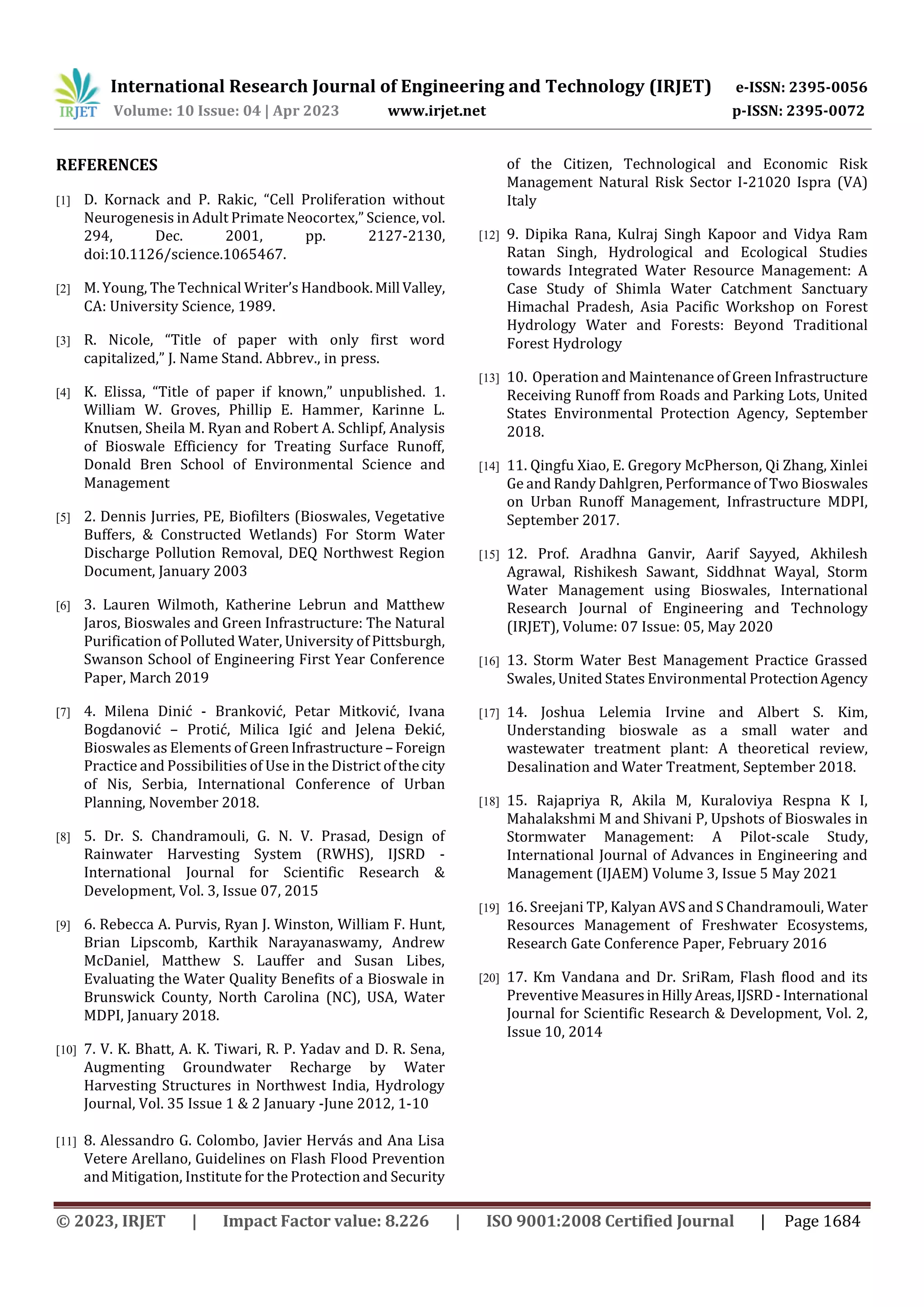 Bioswales: Green Alternative for Storm Water Management & Flash ...