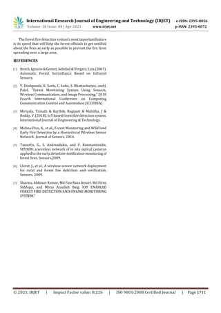 Earlier Detection of Forest Fire Using IoT | PDF