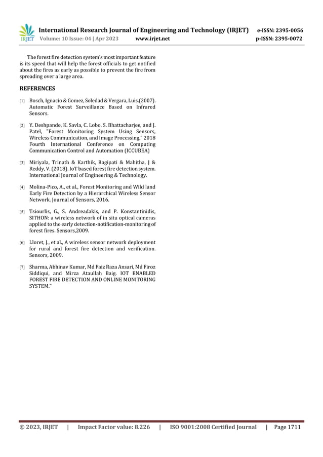 Earlier Detection of Forest Fire Using IoT | PDF